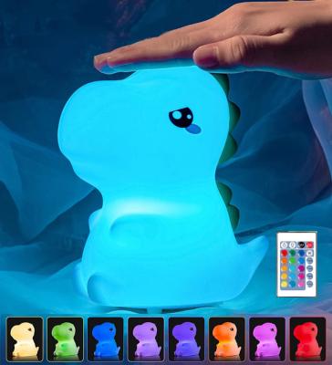 Cina Lampada cambiante di notte di colore portatile del dinosauro 9.4cm con USB ricaricabile in vendita