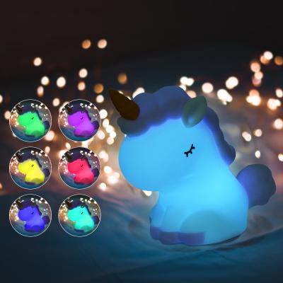 Cina Unicorn Soft Night Light Color che cambia la lampada infantile di sonno del bambino in vendita