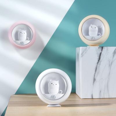 Cina sensore di moto ricaricabile rosa 800mAh Cat Night Light For Bedroom in vendita
