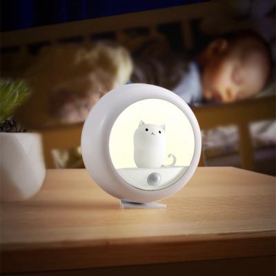 Cina sensore di moto ricaricabile rosa 800mAh Cat Night Light For Bedroom in vendita