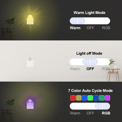 Cina La luce notturna cambiante di colore pieghevole del CE tappa in lampada di notte con crepuscolo per albeggiare in vendita
