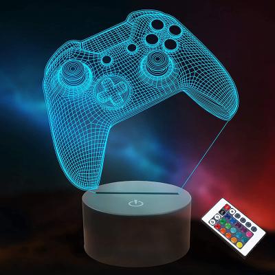 Cina Illuminazione a comando a tocco amichevole di Eco della luce notturna di sicurezza 3D LED del CE di Gamepad in vendita