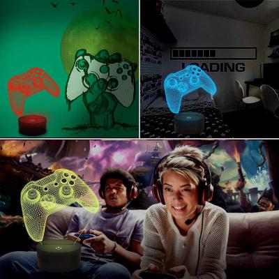 Cina Illuminazione a comando a tocco amichevole di Eco della luce notturna di sicurezza 3D LED del CE di Gamepad in vendita