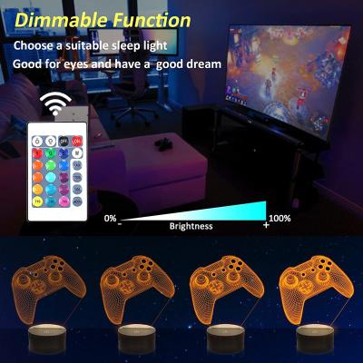 Cina Illuminazione a comando a tocco amichevole di Eco della luce notturna di sicurezza 3D LED del CE di Gamepad in vendita
