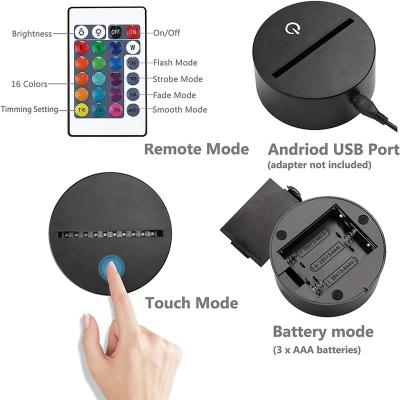 Cina Illuminazione a comando a tocco amichevole di Eco della luce notturna di sicurezza 3D LED del CE di Gamepad in vendita