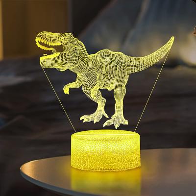 Cina colori della lampada 16 del dinosauro di 36V 3D che cambiano illuminazione telecomandata di plastica acrilica in vendita