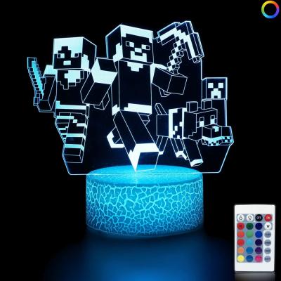 Cina Regali acrilici dei giochi della sabbiera della luce notturna del mestiere della miniera di tocco 3D 06 3d in vendita