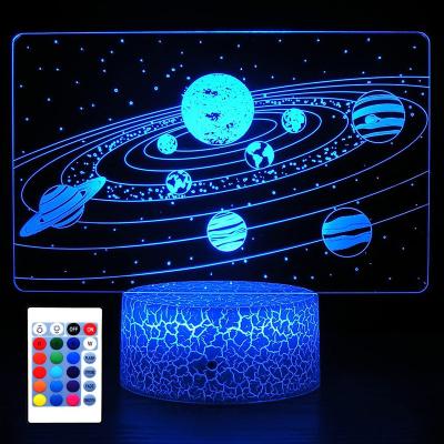 Cina Sistema solare della luce notturna della galassia di colori della luce notturna 16 di DC5V 3W 3D LED in vendita