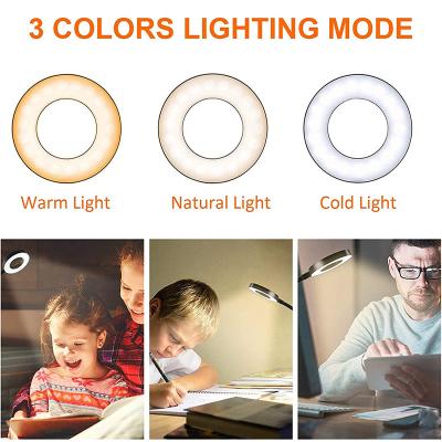 中国 48 3つの色モードのライトのLEDs 6500Kの寮USBの電気スタンドクリップ 販売のため