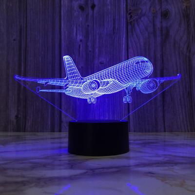 中国 Usbの滑らかで平らな3D錯覚の油煙基礎接触によって導かれる夜ライト 販売のため