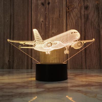 中国 Usbの滑らかで平らな3D錯覚の油煙基礎接触によって導かれる夜ライト 販売のため