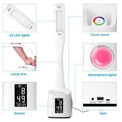 中国 256RGB白いLEDの電気スタンド13KGの時計はオフィスのためのカレンダーの卓上スタンドを導いた 販売のため