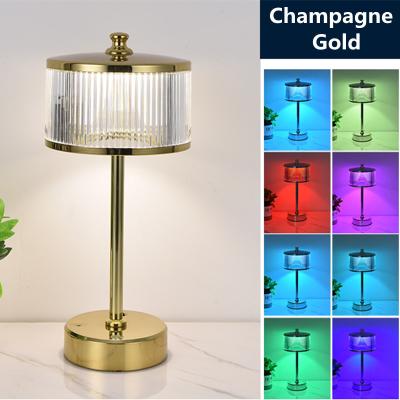 Cina Lampada di scrittorio acrilica di E27 RGB LED 100v intorno alle lampade da tavolo di vetro colorate in vendita