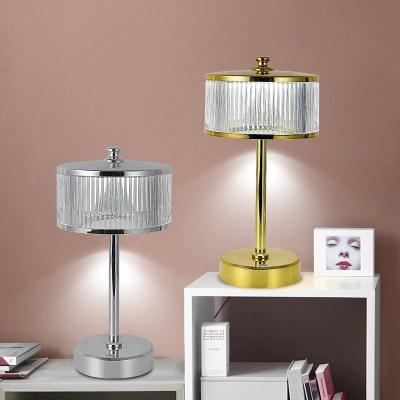 中国 E27 RGBアクリルLEDの電気スタンド100vの円形はガラス卓上スタンドを着色した 販売のため