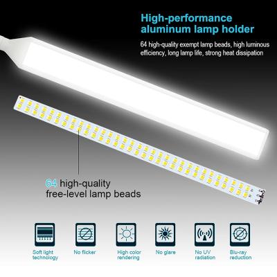 Cina Clip di Dimmable del collo d'oca di PS 64cm grande della lampada da tavolo lunga flessibile del braccio sulla lampada in vendita