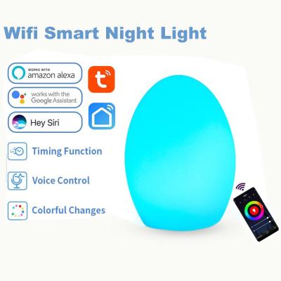 中国 LLDPE包囲された夜ライト子供のギフトのための多彩なRGBW Wifiベッドわきのスタンド 販売のため