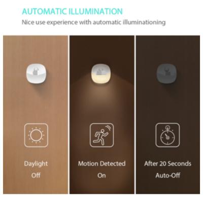 Cina luce notturna astuta bianca calda di 0.8W LED con luminosità regolabile in vendita