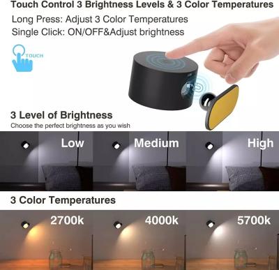 中国 360度は寝室のための磁気タッチ・コントロールLED壁に取り付けられた読むライトを回す 販売のため