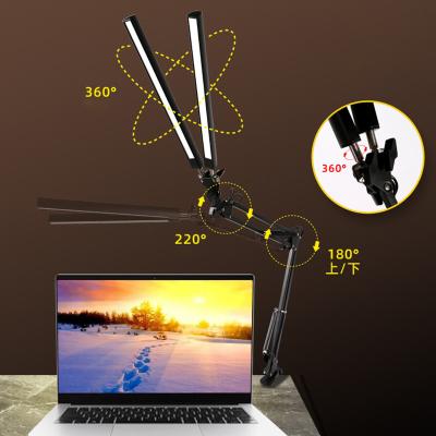 Cina la lampada da tavolo 24W con teste del braccio dell'oscillazione di piegatura del morsetto le doppie ha condotto la lampada di scrittorio in vendita