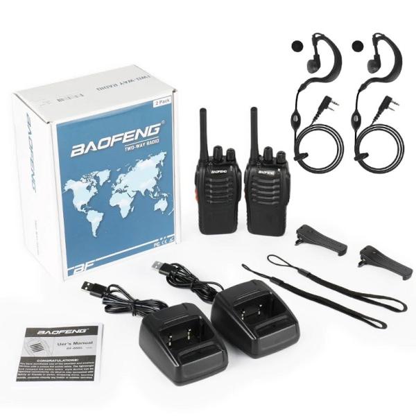 Quality Baofeng Beifeng Bf-88e Usb Charger and Earpiece Black 3.7V English Walkie Talkie for sale