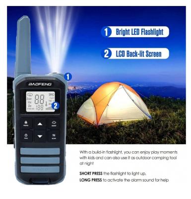 China FR-22A Portable Walkie Talkie with 5W Output Power 1500mAh Battery and 400-470MHz Frequency Two Way Radio for sale