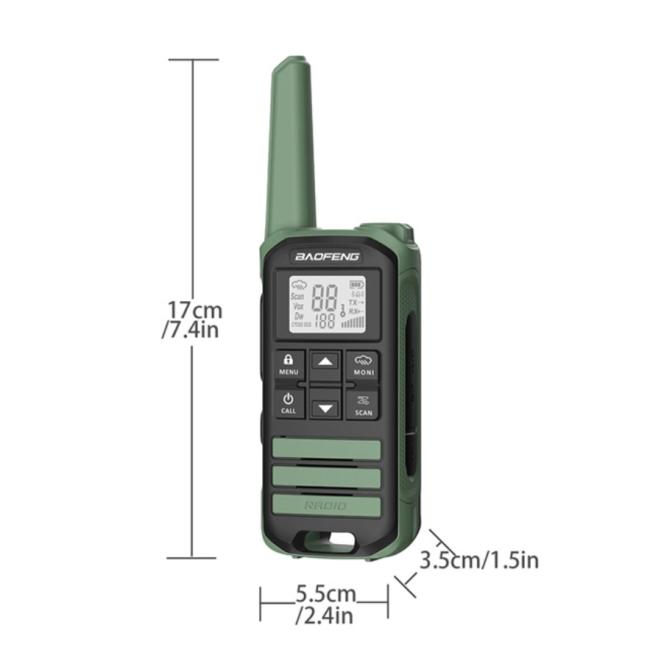FR-22A Walkie Talkie size comparison