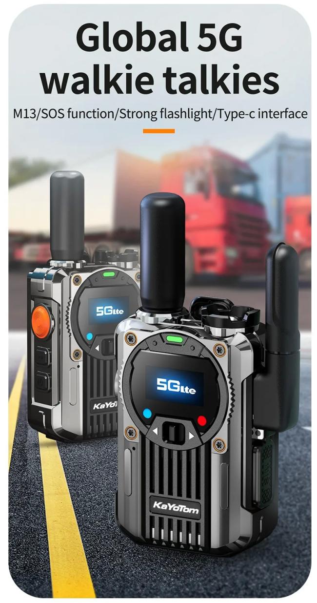 MSTAR M66 5G Walkie Talkie with accessories