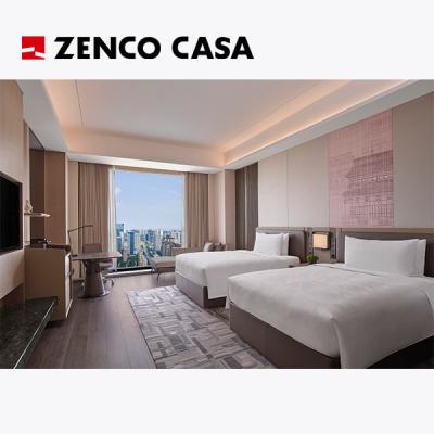 Cina Hotel Modern Style Bedroom Furniture Set With Two Bed Size 1500*2000mm in vendita