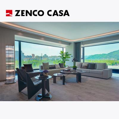 China Modern Apartment Living Room Set Including Multi Seater Sofa And Marble Coffee Table for sale