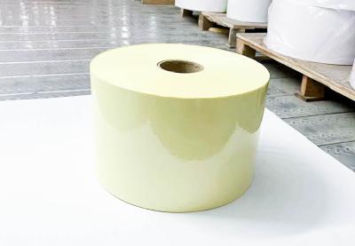 Cina Adesivo autoadesivo adesivo carta roll 50 trasparente adesivo acrilico PET 140 giallo in vendita