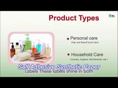 Ordinary Sticky  Blank Inkjet Label Rolls , Acrylic Glue Inkjet Synthetic Paper