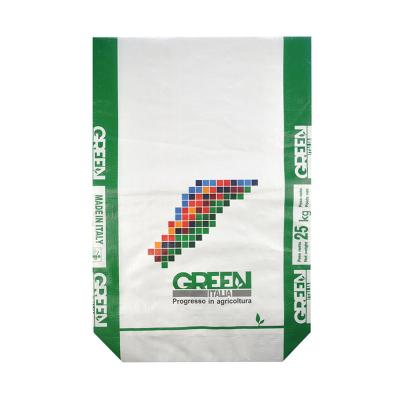 China o polipropileno tecido BOPP da agricultura 25kg despede parte inferior quadrada o logotipo personalizado à venda