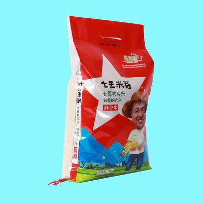China o melhor saco 5kg de empacotamento tecido polipropileno de venda com o punho para o arroz à venda