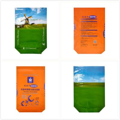 China Parte inferior quadrada tecida PP laminada BOPP dos sacos para a agricultura & produtos químicos à venda