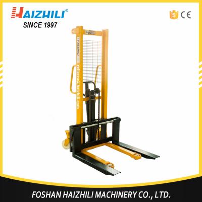 China Warehouse used hand pallt lifter 3000kg 1.6m hydraulic manual stacker with foot pedal for sale
