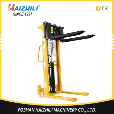 China 2017 hot selling hydraulic manual hand forklift / stacker with Germany Parts for sale