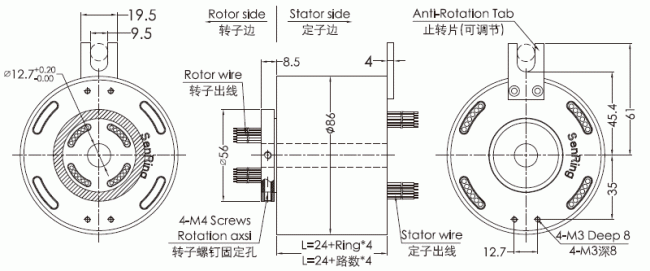 bh1286シリーズBH1286シリーズ産業バス スリップ リング スリップ リング デッサン