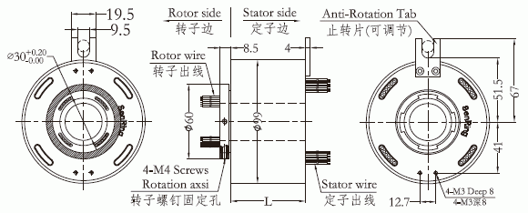 Through Hole Slip Ring slip ring_through hole slip ring connector