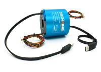 China Low Torque Compact USB 30 Amp Slip Ring Pneumatic OEM for sale