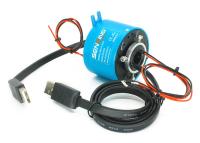 China Single Channel USB2.0 IEEE1394 Electrical Separate Slip Ring Assembly 56mm for sale