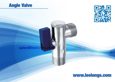 Cina Toilette d'ottone cromata lucidata della valvola di angolo con la maniglia blu di plastica in vendita