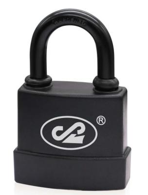 China High Security Padlock Curved Shape Plastic Waterproof Cover Steel Padlock ( Hard Bottom Cover Style ) for sale