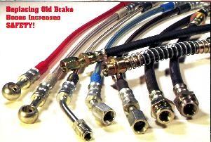 China 1/8 SIZE 3.2*7.5 Motorcycle Racing Colored /PTFE Steel Braided Brake Line Hose Kits for sale