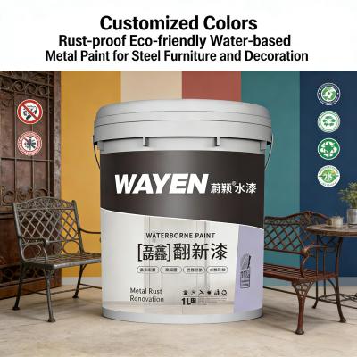 China Customized Colors Rust-proof Eco-friendly Water-based Metal Paint for Steel Furniture and Decoration for sale