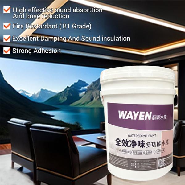Quality Water-based Acrylic Soundproof Paint with Semi-matte Finish and 18 Months Shelf Life for Noise Reduction for sale