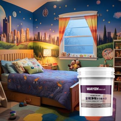 China Eco-friendly Safe Zero-formaldehyde Children's Special Health Odorless Acrylic Paint Washable Waterborne Interior Wall Coating for sale