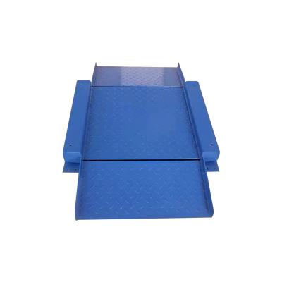 China Industrial Carbon Steel Platform Scale 1.5m x 1.5m Ultra Low with Double Folded Ramp for sale