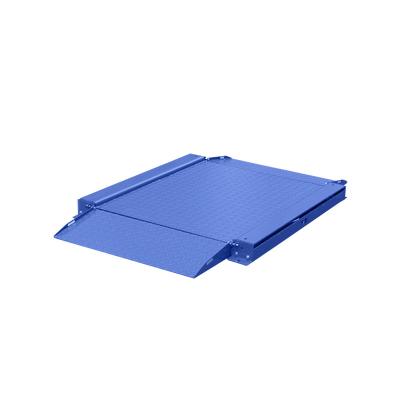China Industrial Carbon Steel Platform Scale 1.5m x 1.5m Ultra Low with Double Folded Ramp for sale