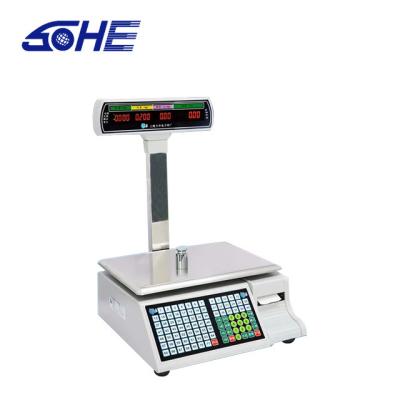 China Supermarket with High Precision Label Printing Scales and Customized Support OEM for sale