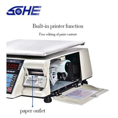 China Supermarket with High Precision Label Printing Scales and Customized Support OEM for sale